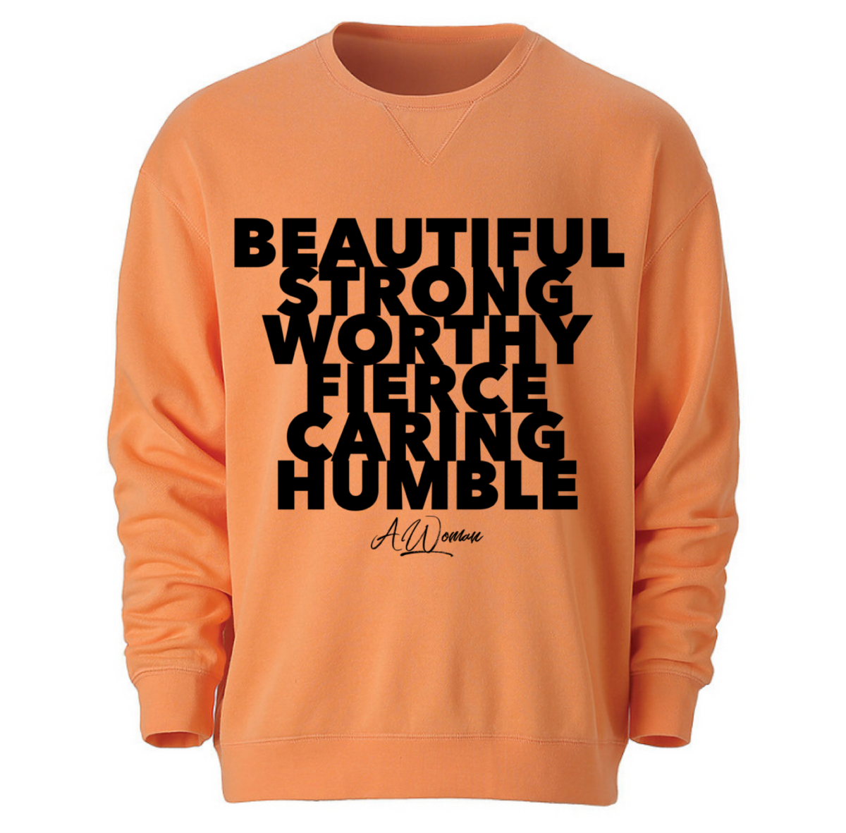 Women Empowerment Cantaloupe Sweater – God Made Merch, LLC.